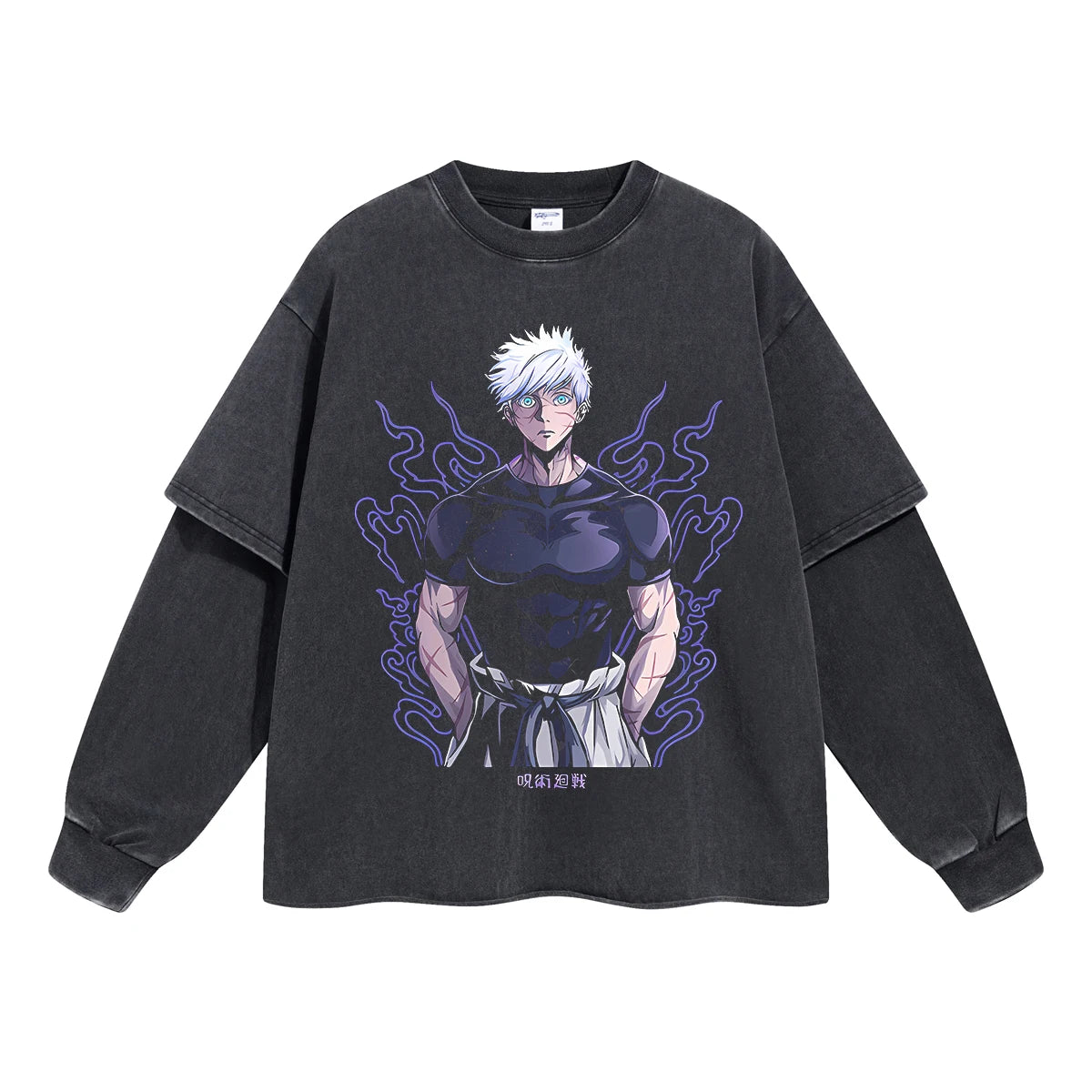 Jujutsu Kaisen Gojo The Strongest Sorcerer Oversized Longsleeve Crewne