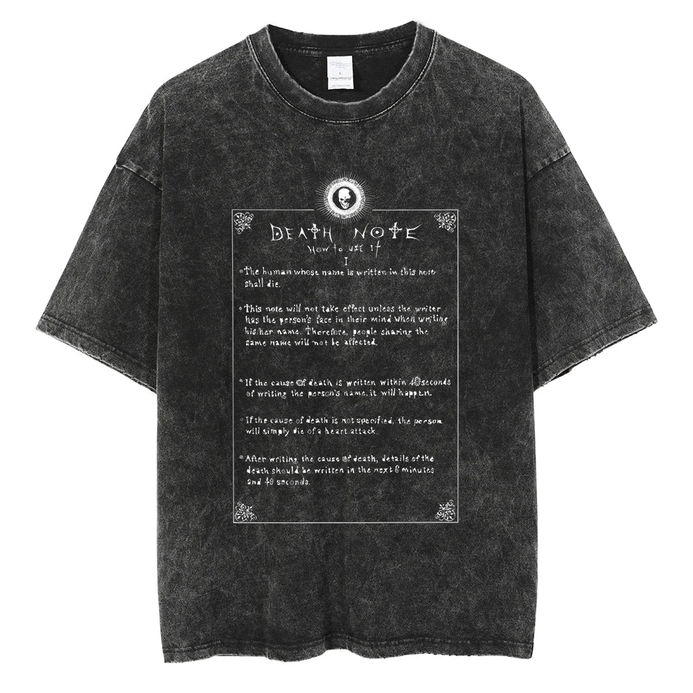Death Note Notebook of Death Oversized Vintage T-Shirt