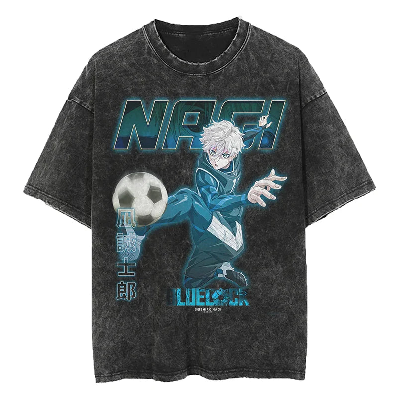 Blue Lock Nagi Playmaker Elite Oversized Vintage T-Shirt
