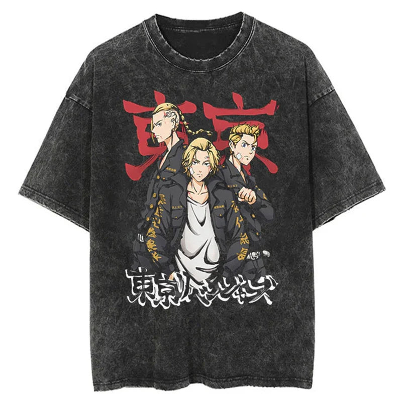 Tokyo Revengers Trio of Heroes Oversized Vintage T-Shirt