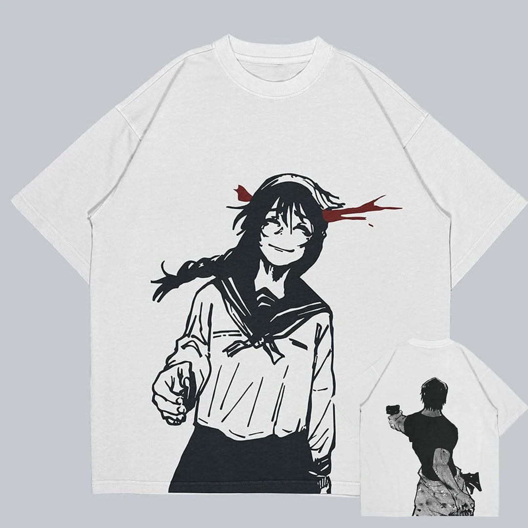 Jujutsu Kaisen Toji Assassin in the Shadows Oversized Vintage T-Shirt