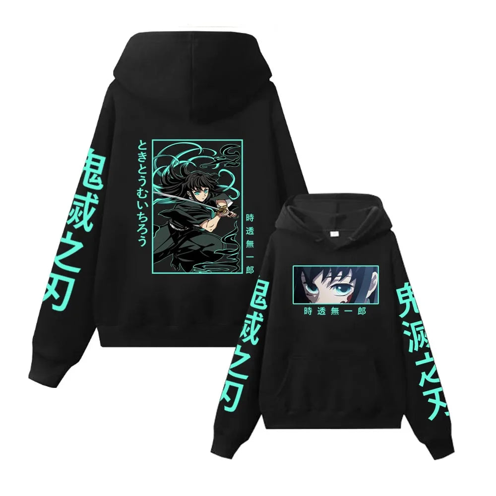 Demon Slayer Muichiro Serene Blade Graphic Hoodie