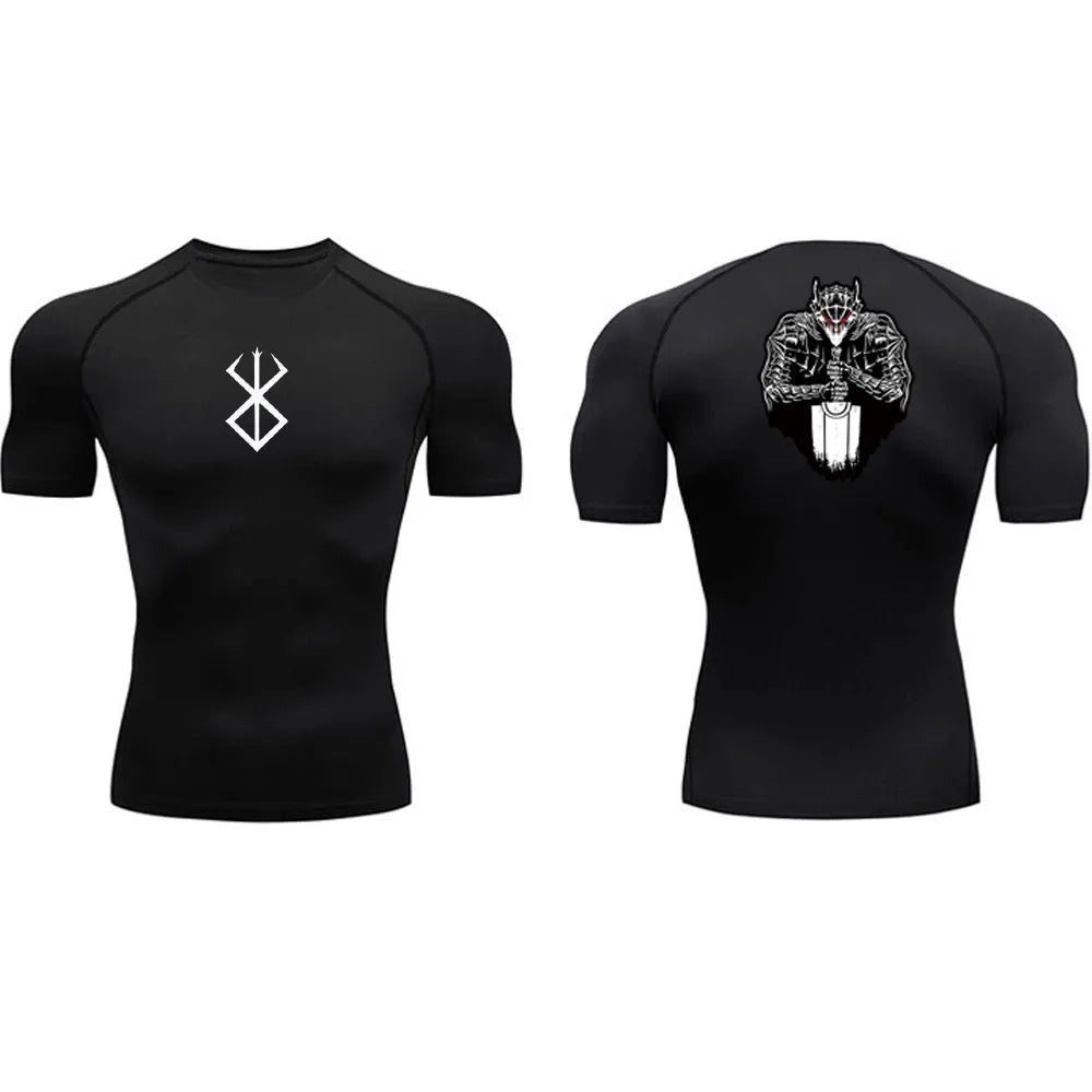 Berserk Guts Brand of Sacrifice Compression Gym Shirt