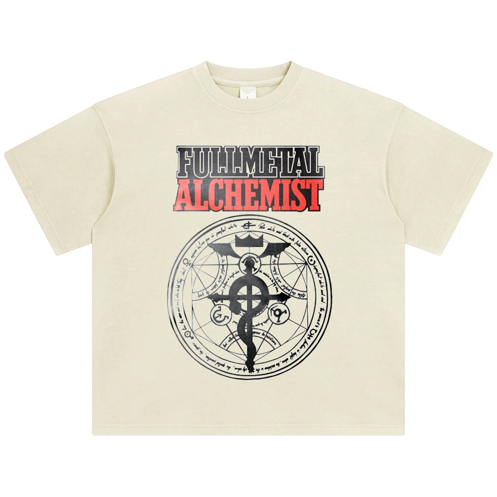 Fullmetal Alchemist Brotherhood Pentacle of Power Oversized Vintage T-